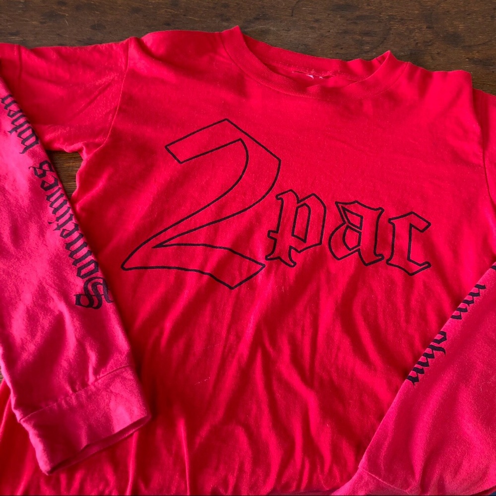 Rare 2 Pac Vlone Tupac Long Sleeve Tee Shirt - Gem